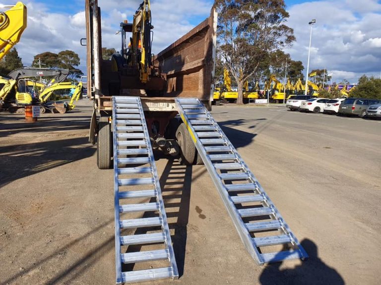 4.5m 7Tonne Heavy Duty Rubber Track Machinery Loading Ramps-JETAA704145 ...