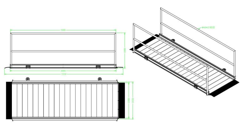 2.94m 1200kg Heavy Duty Dock Loading Ramp - Jetland