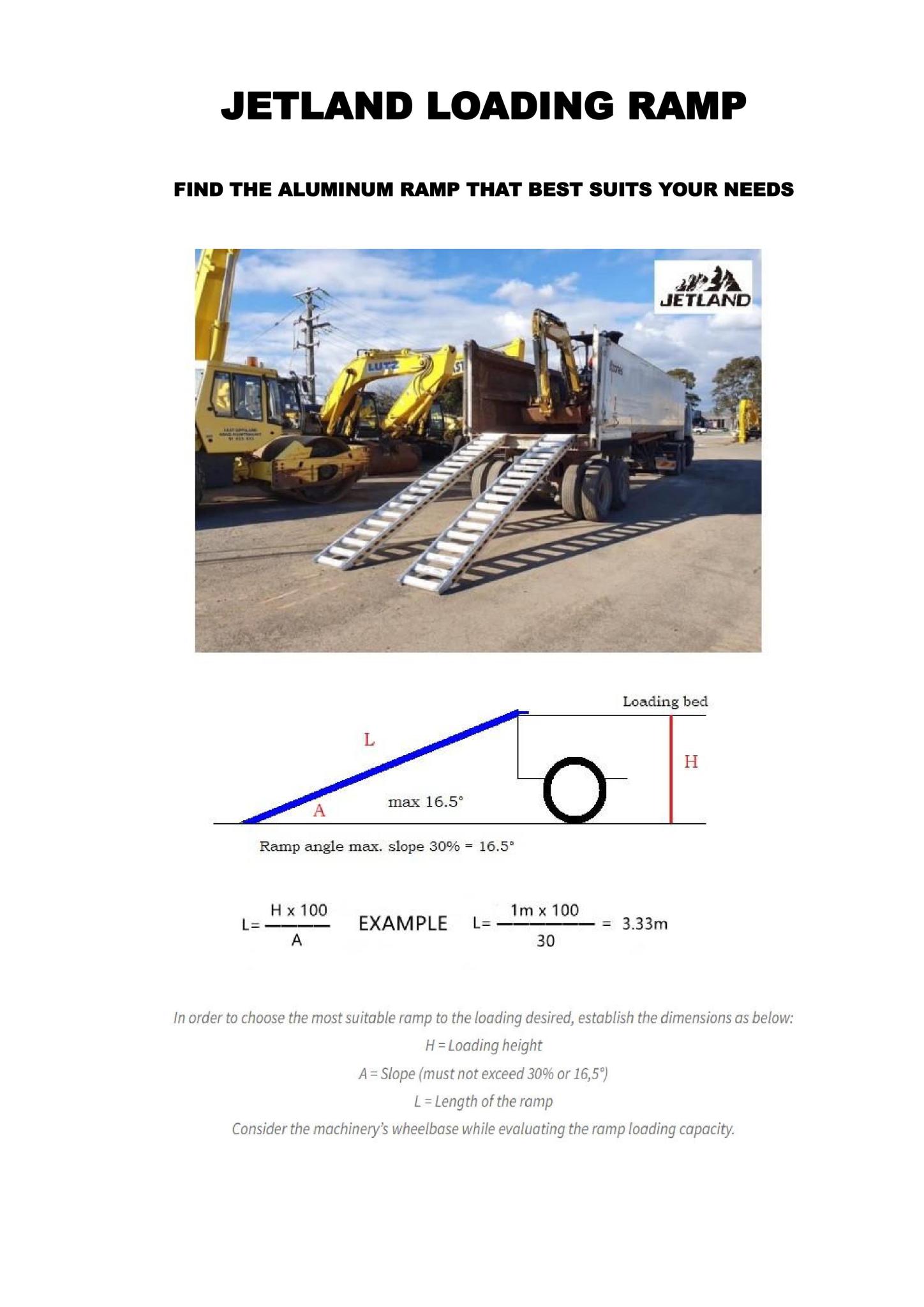 6T Heavy-Duty 2.5m Machinery Ramps - Jetland Loading Ramp